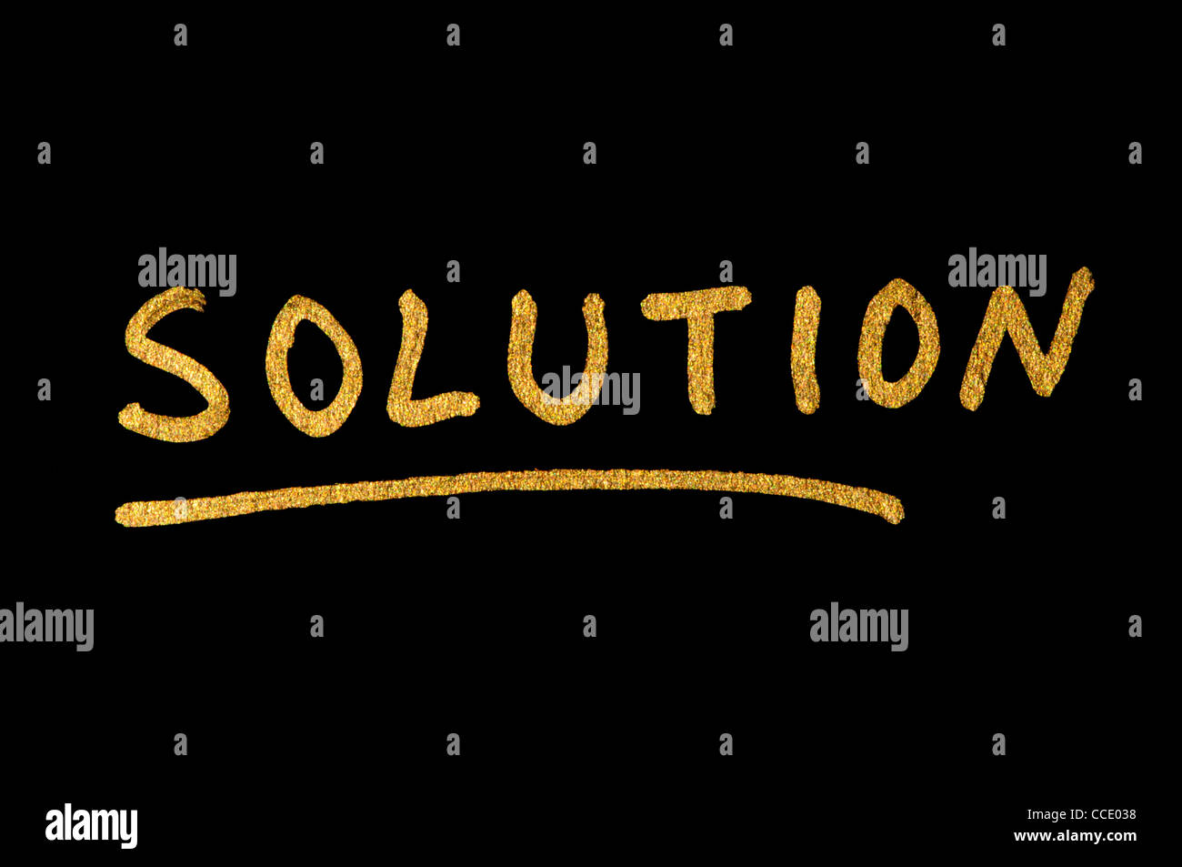 Solutions concept text over blcak background Stock Photo - Alamy