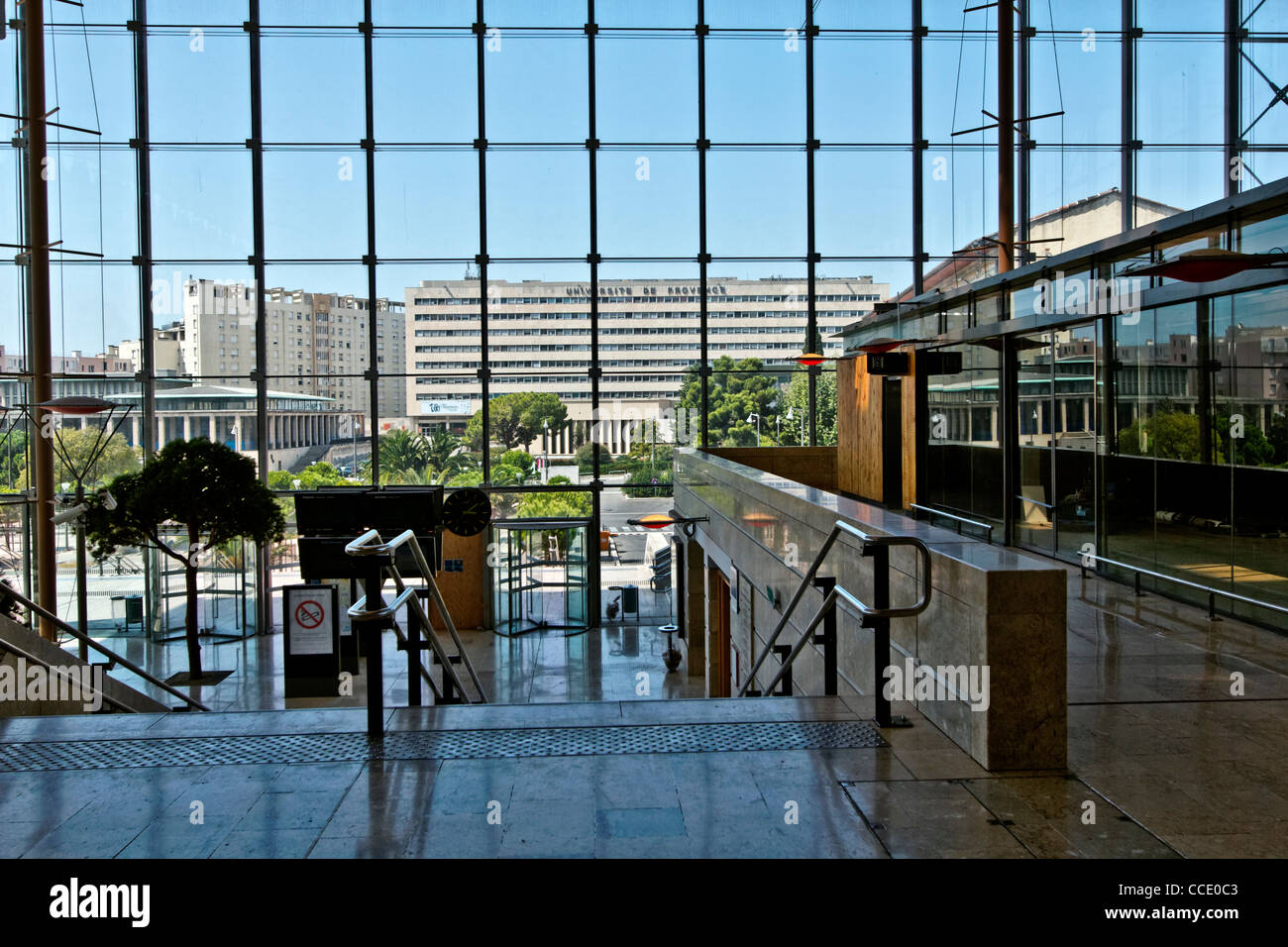 The University of Provence Aix-Marseille I from the glass facade of the ...