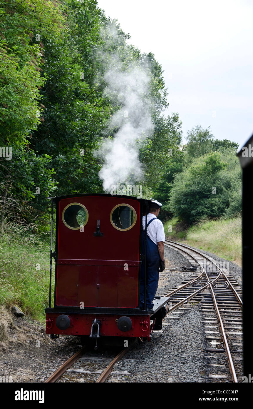 Small steam slate-mining locomotive "Maid Marian" on the Bala Lake ...