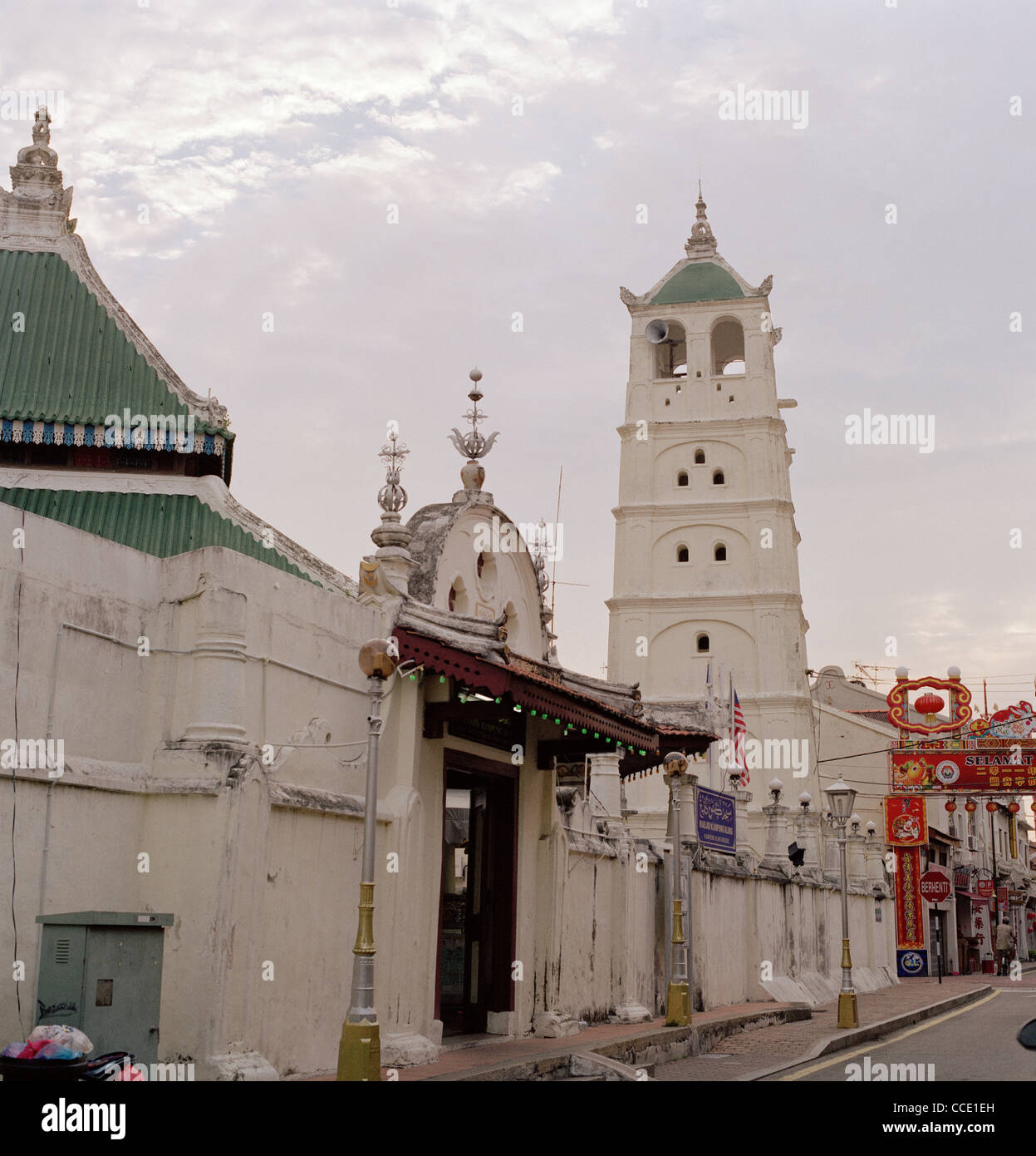 The Muslim Kampung Kling Mosque building in Malacca Melaka in Malaysia ...