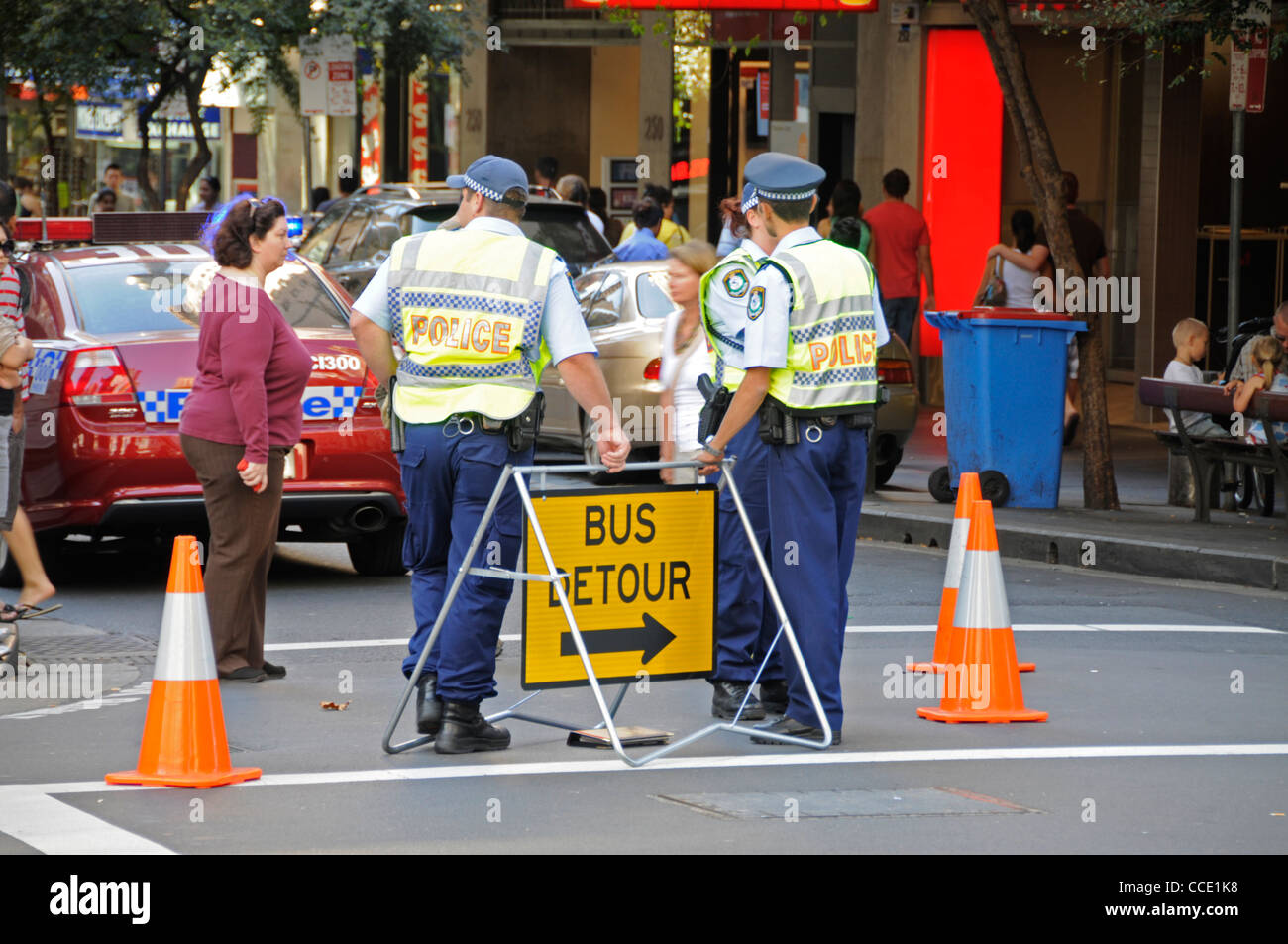 Police cordon off a street in the main shopping centre of Sydney in New ...