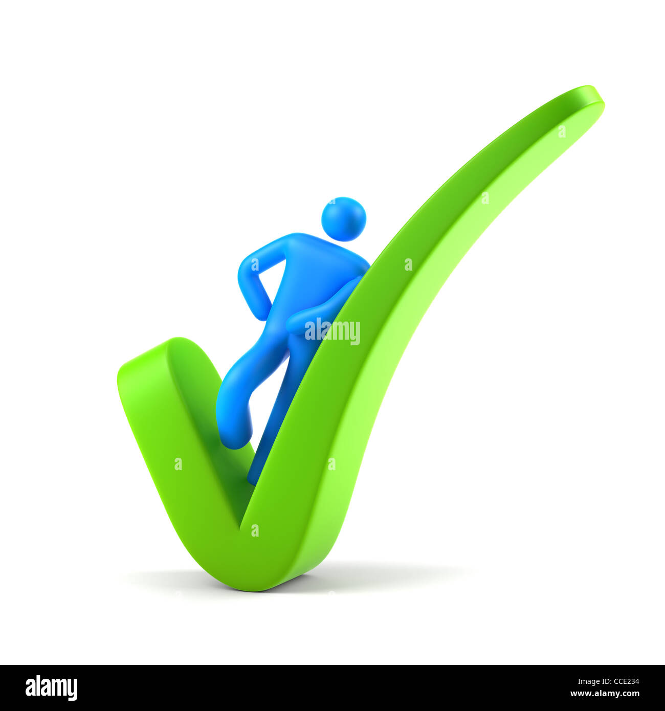 Man with check symbol. (Digitally generated image Stock Photo - Alamy