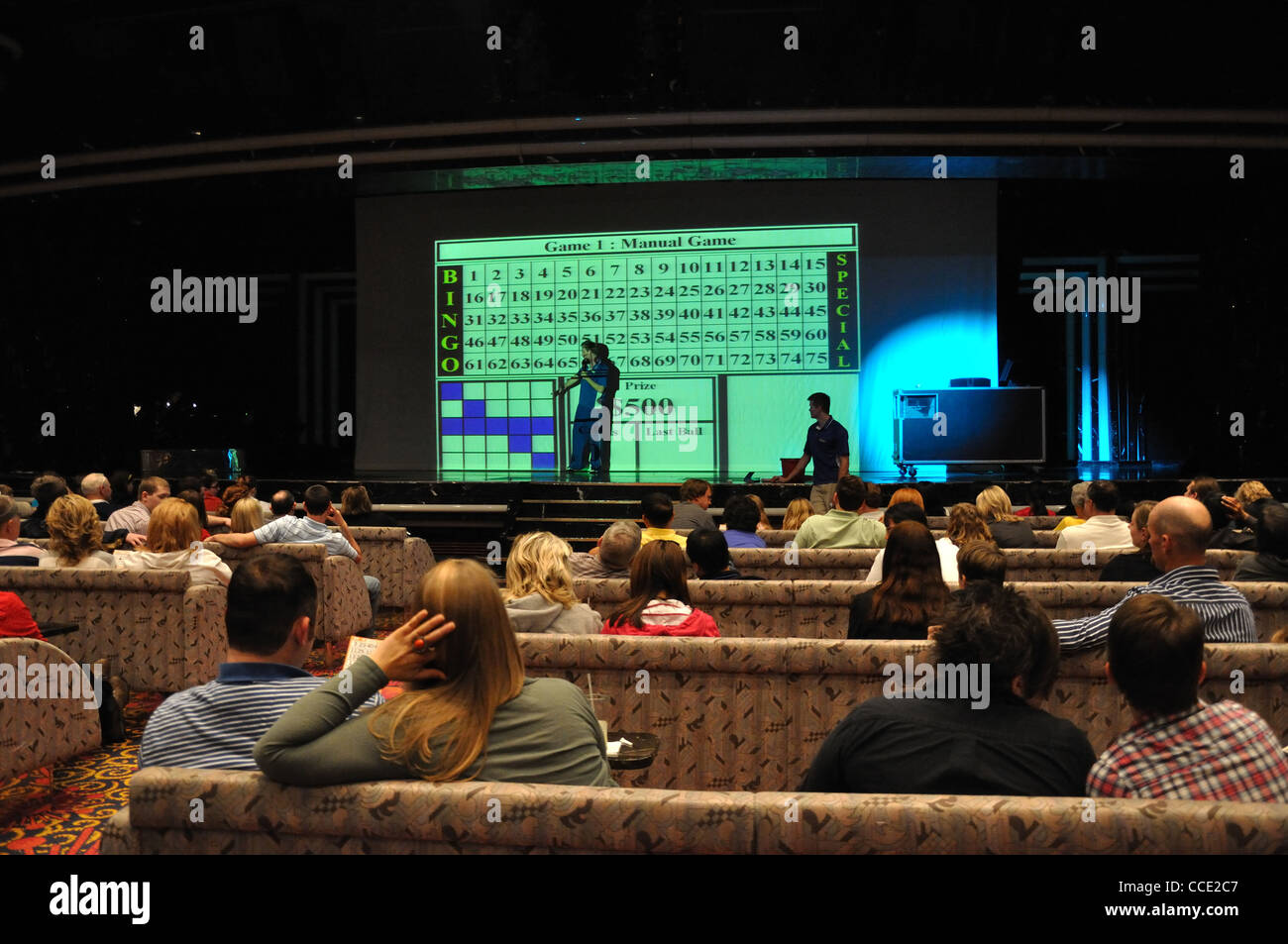 Cruise ship bingo game Stock Photo - Alamy