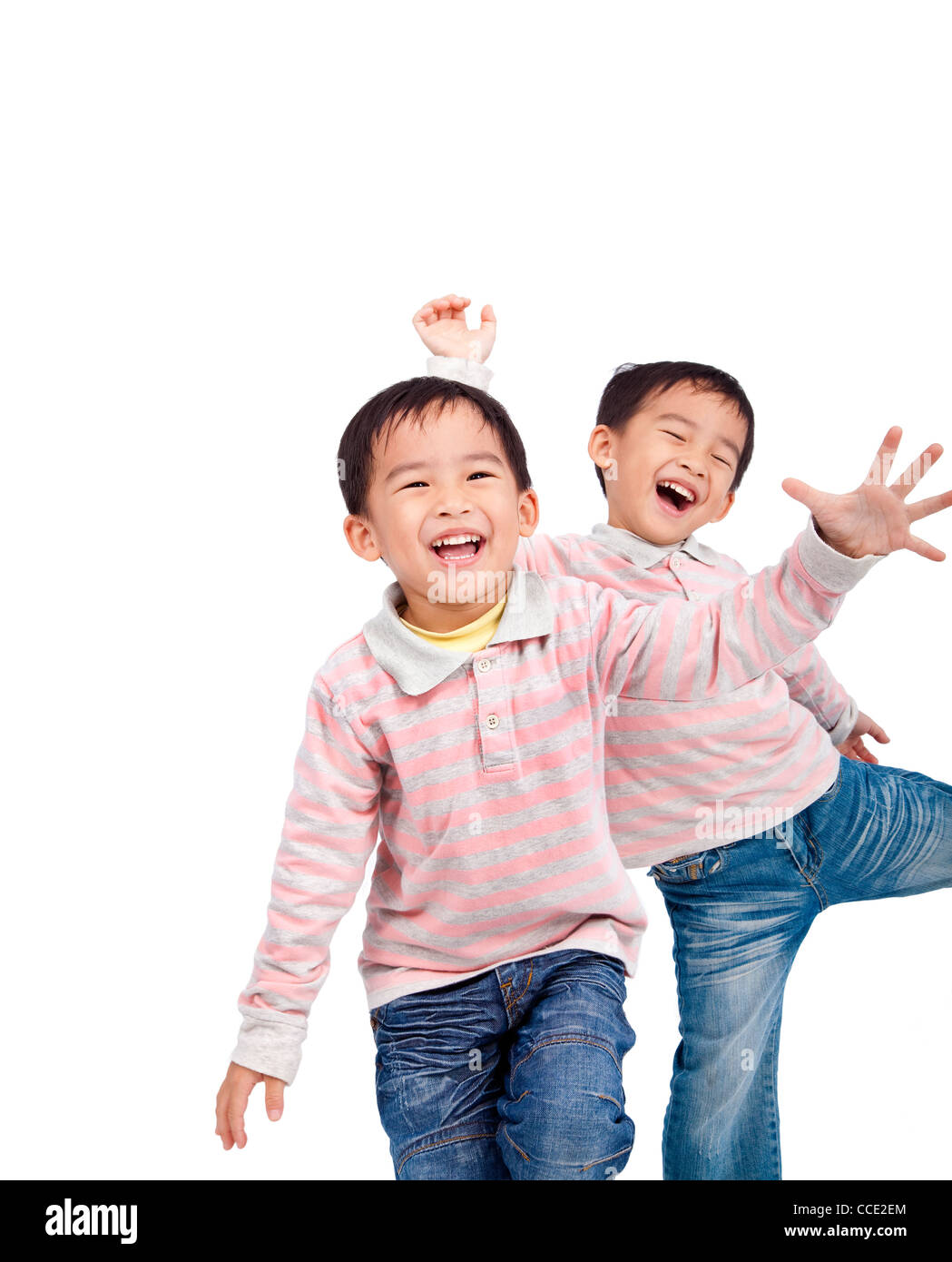 Kids laughing white background hi-res stock photography and images - Alamy