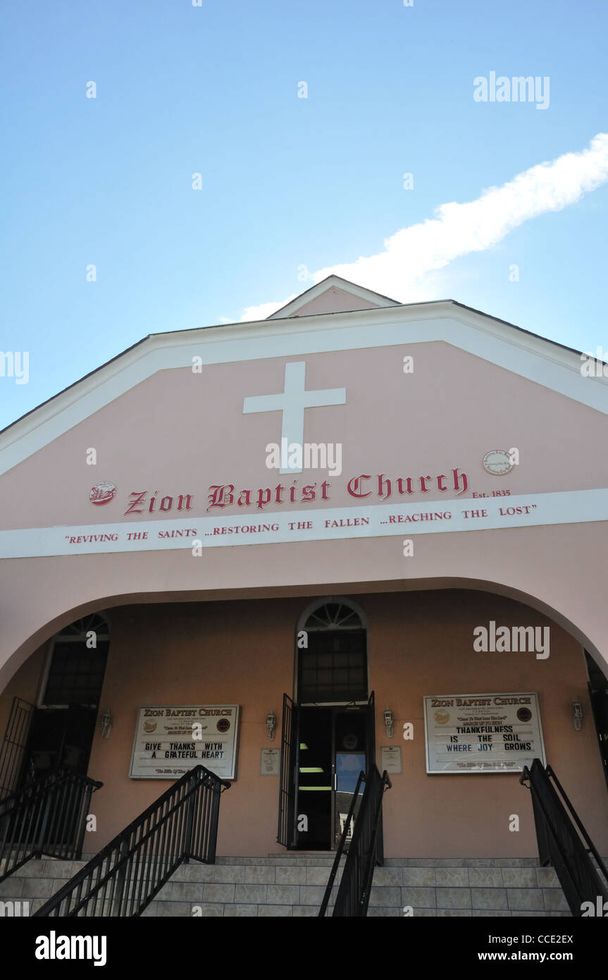 Zion Baptist church, Nassau, Bahamas Stock Photo - Alamy