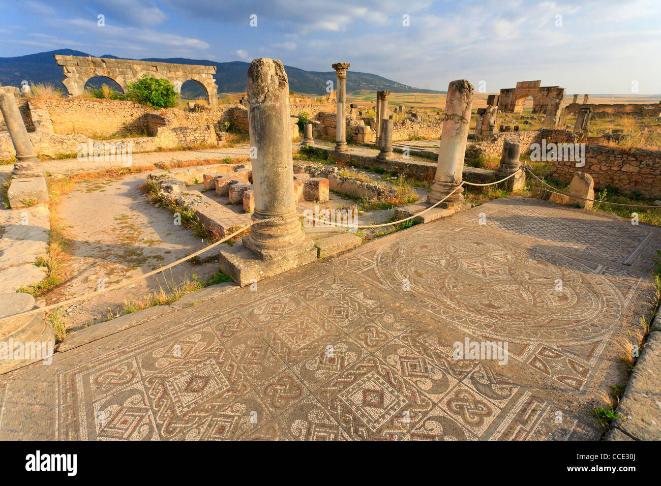 Morocco, Volubilis Archeological Site, Roman Ruins Stock Photo - Alamy