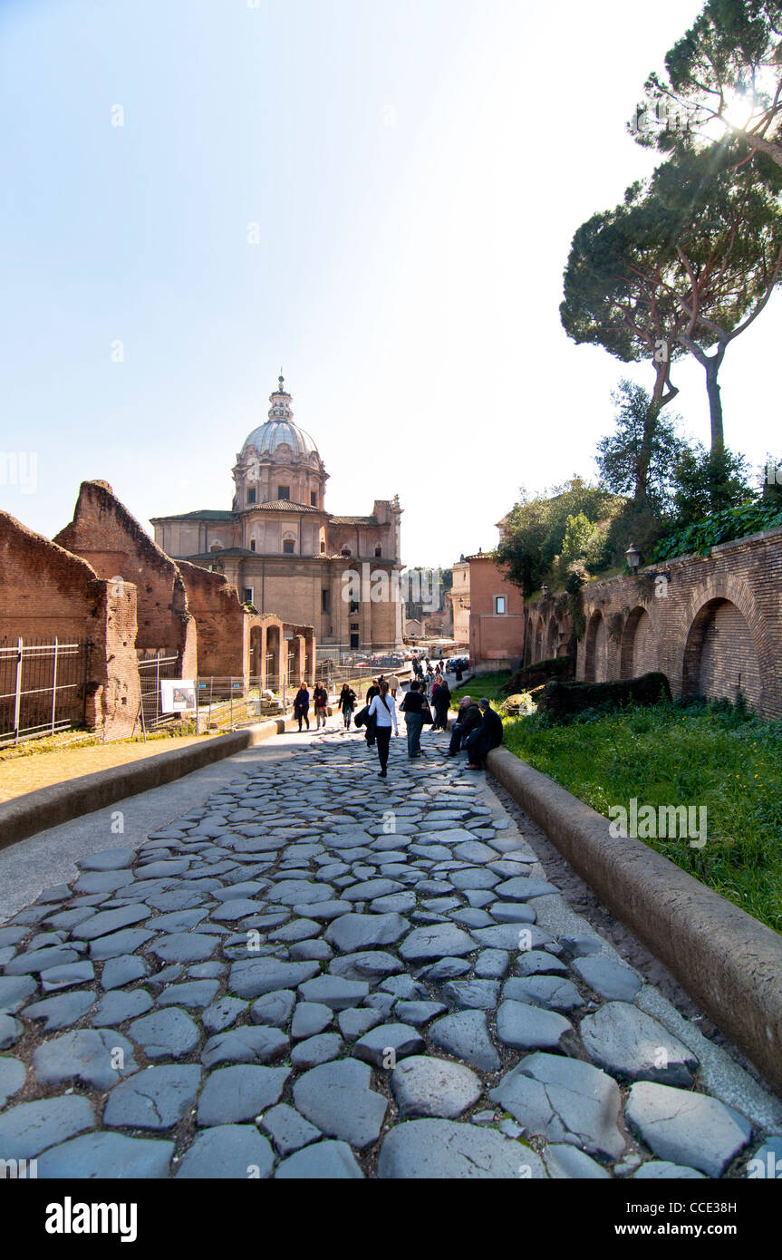 Rome Via Sacra remains, Italy Stock Photo - Alamy