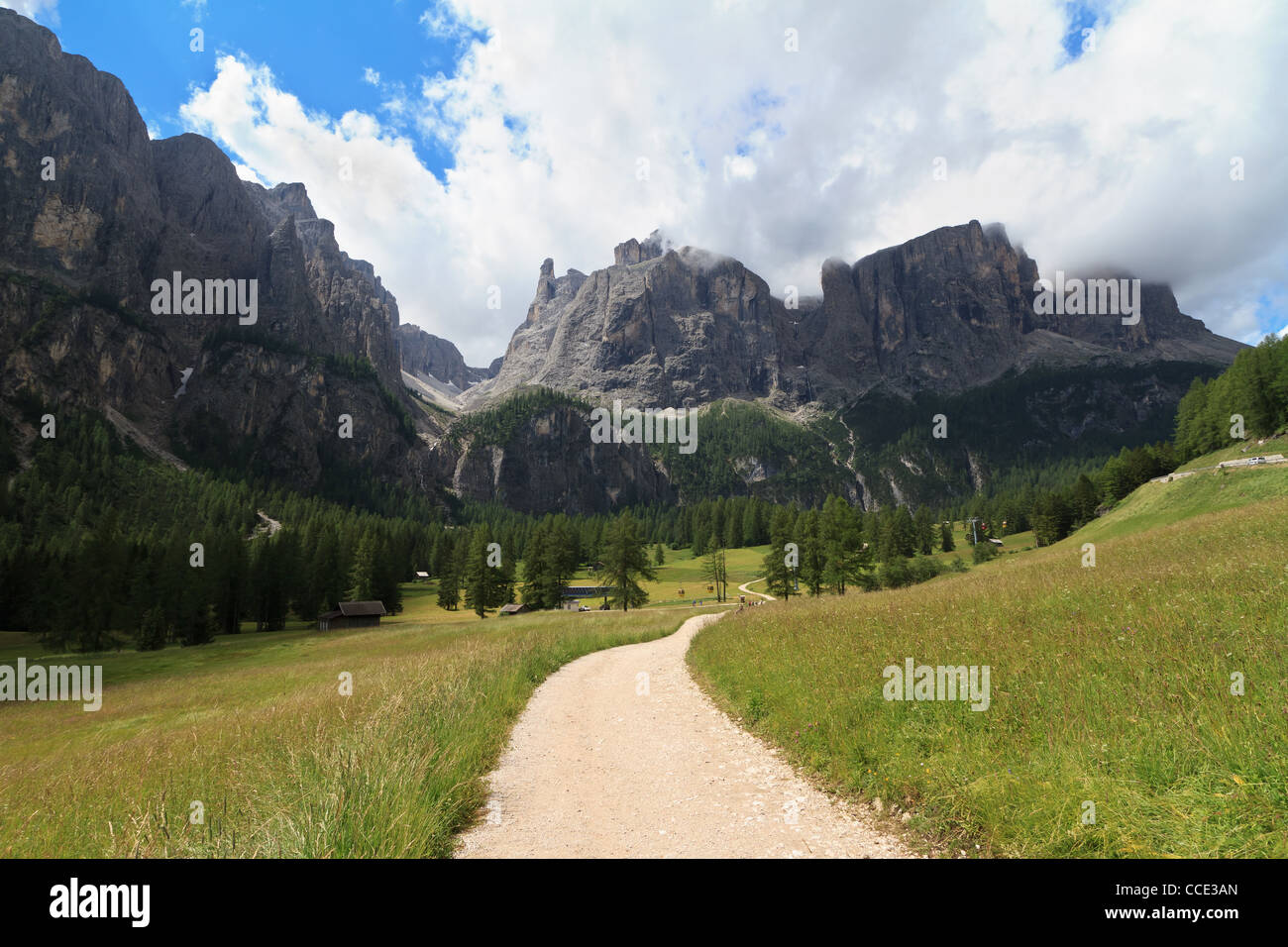 summer landscape of Badia Valley, Italian Dolomites Stock Photo - Alamy