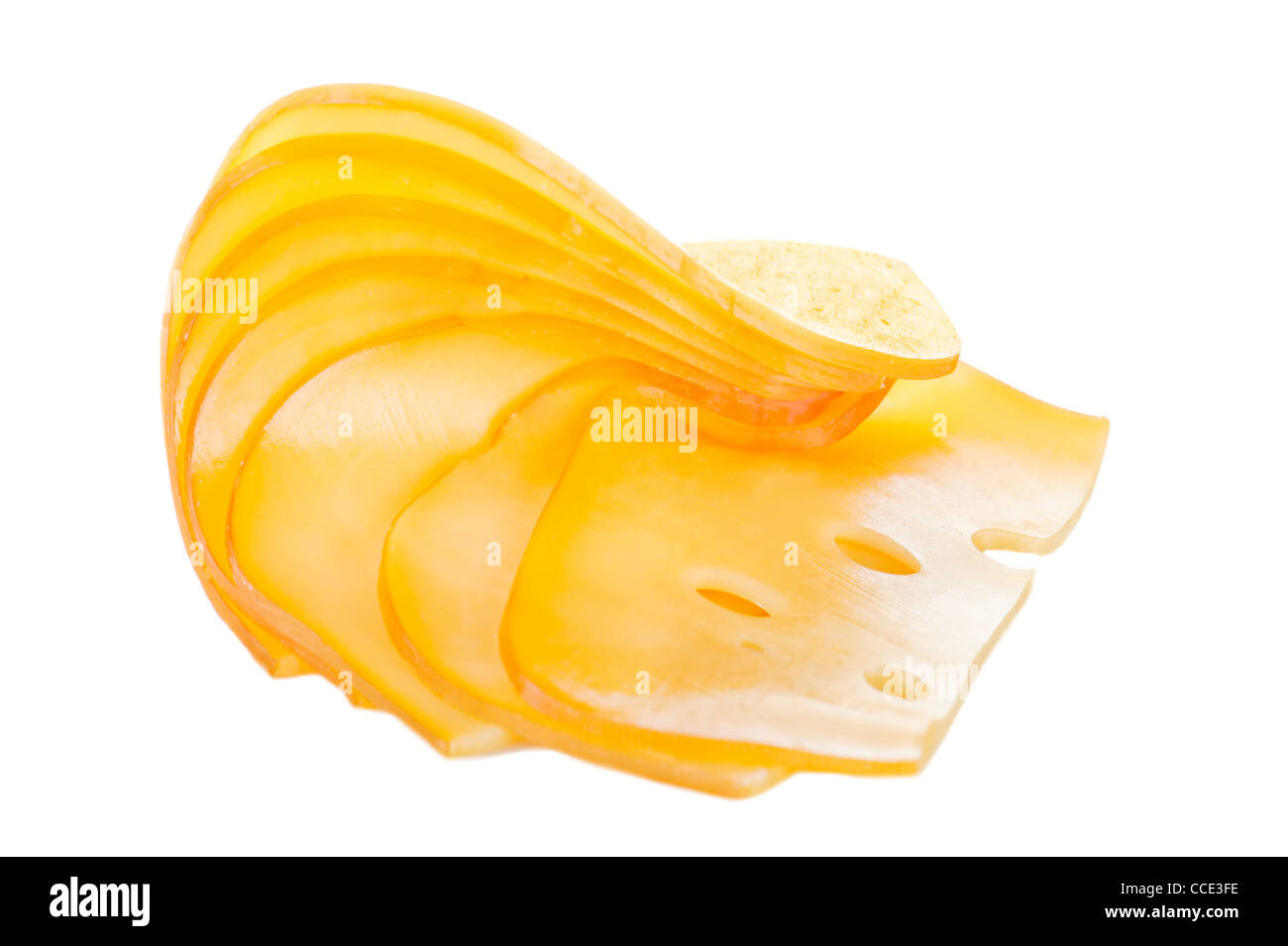 Sliced cheese isolated on white background Stock Photo - Alamy