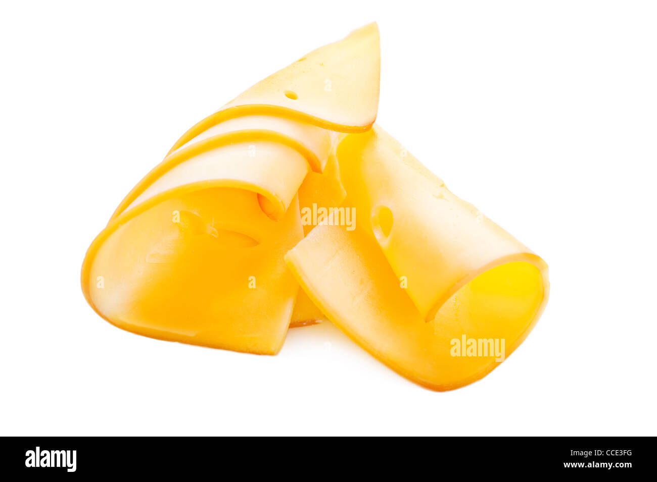 Sliced cheese isolated on white background Stock Photo - Alamy