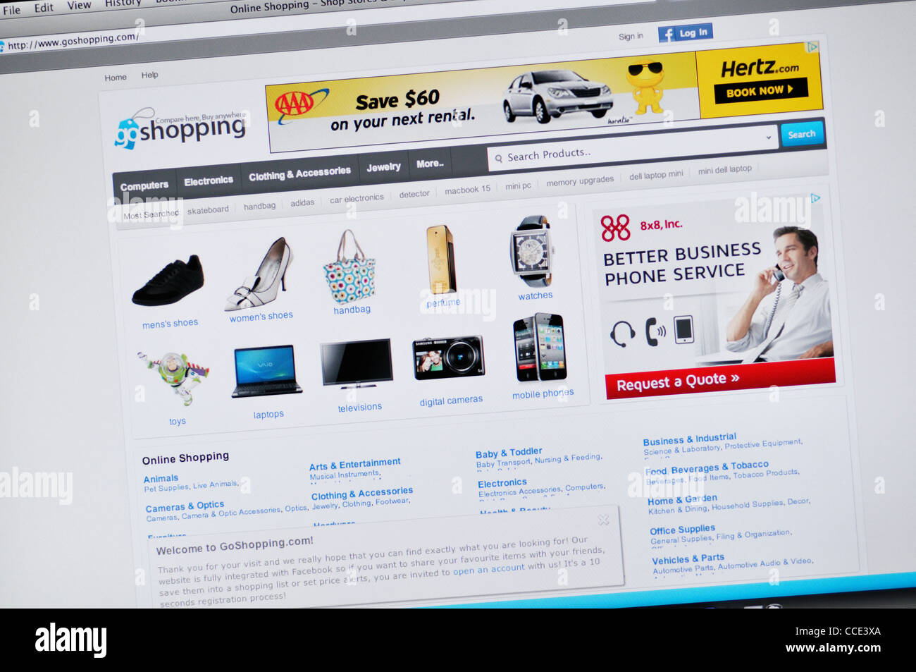 Goshopping.com- price comparison shopping website Stock Photo - Alamy
