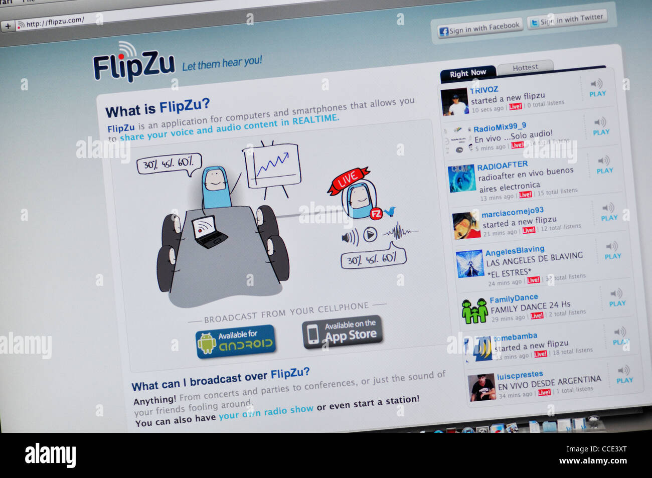 Broadcast screenshot hi-res stock photography and images - Alamy