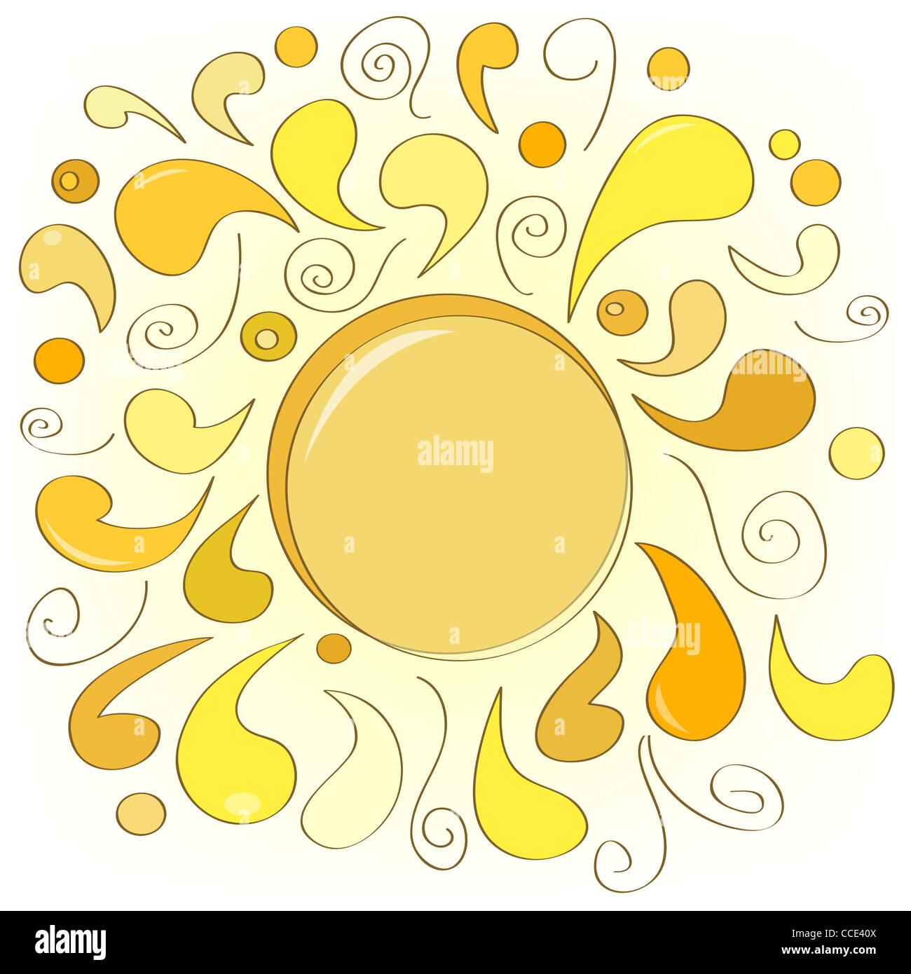Sun with rays drawing hi-res stock photography and images - Alamy