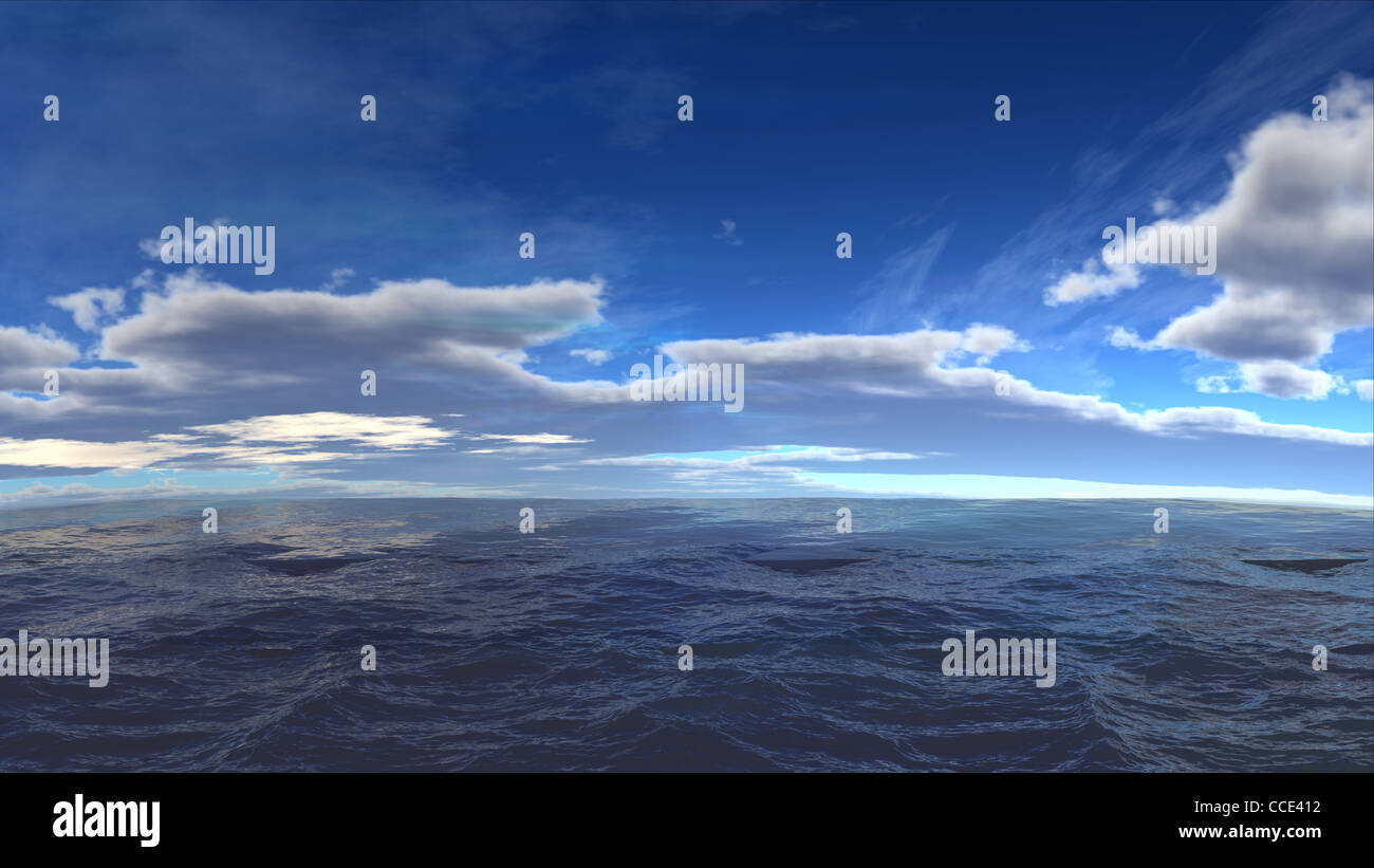 cloudy ocean landscape Stock Photo - Alamy