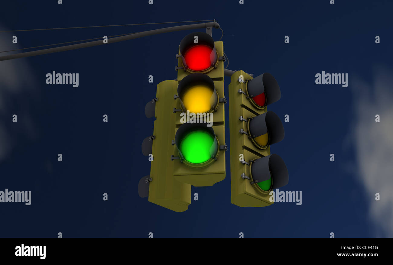 american traffic lights Stock Photo - Alamy