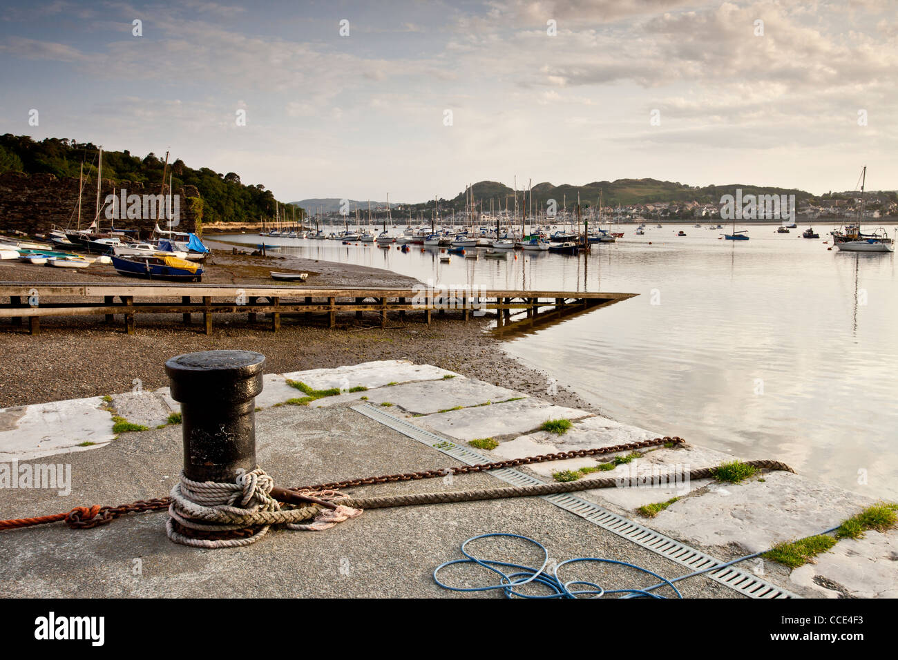 Conwy estuary conwy harbour river conwy world heritage site boats hi ...