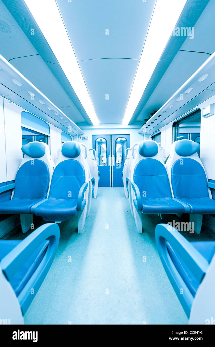 Train wagon interior Stock Photo - Alamy