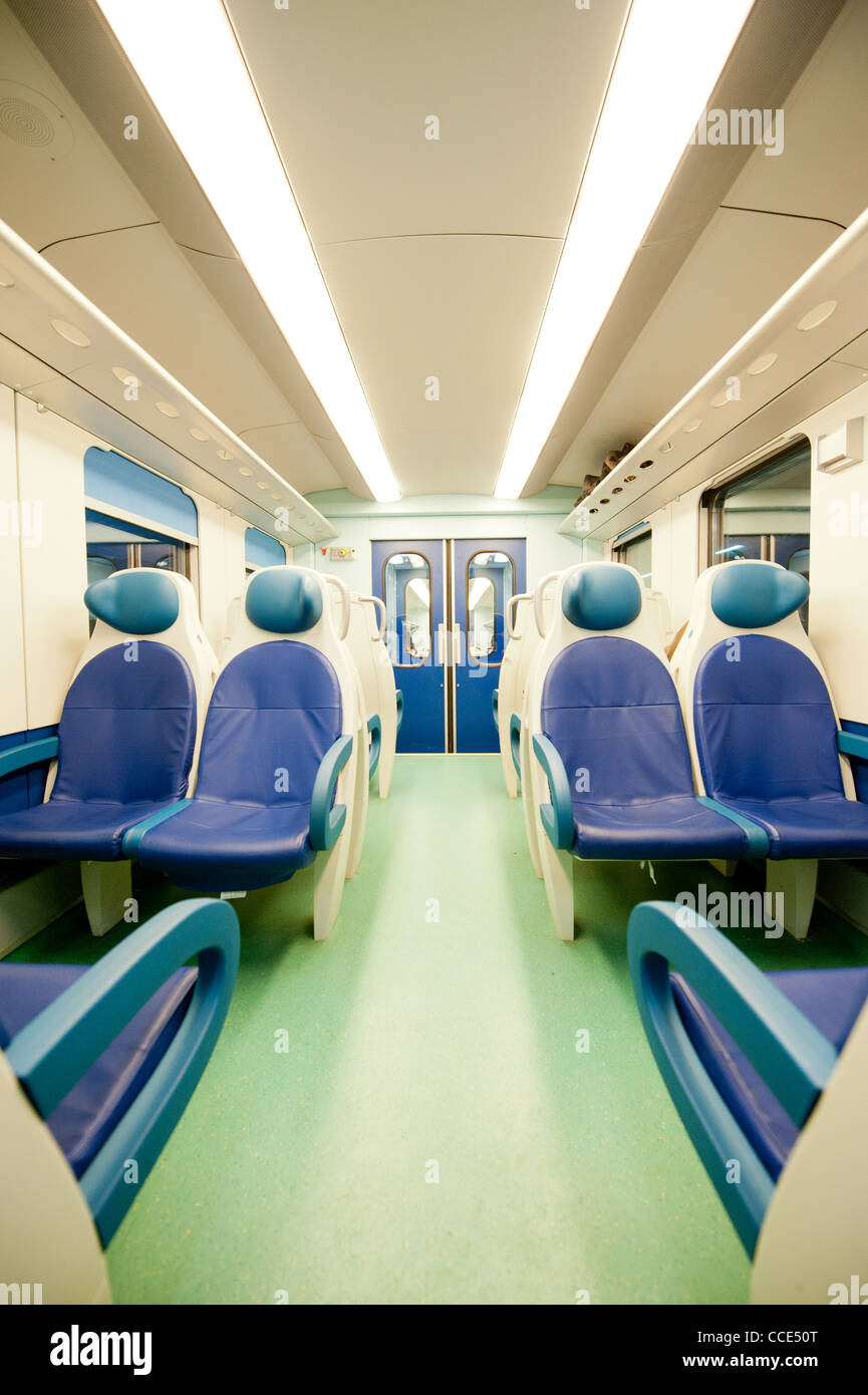 Train wagon interior Stock Photo - Alamy