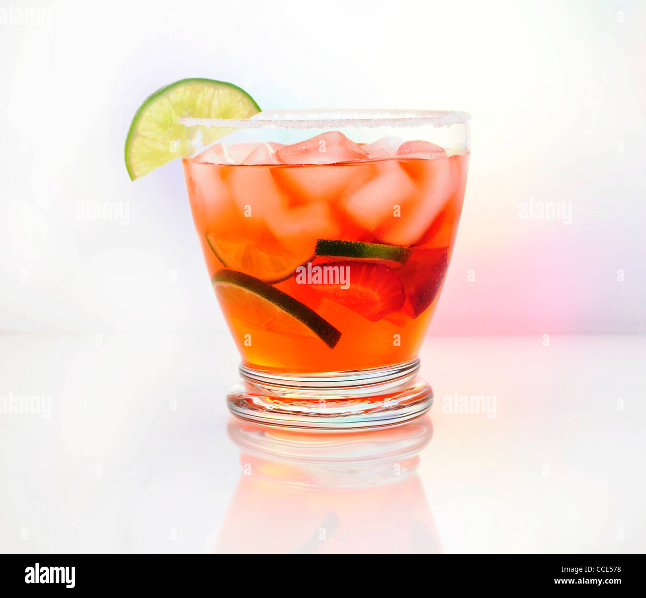 cold fruit drink with lemon Stock Photo - Alamy