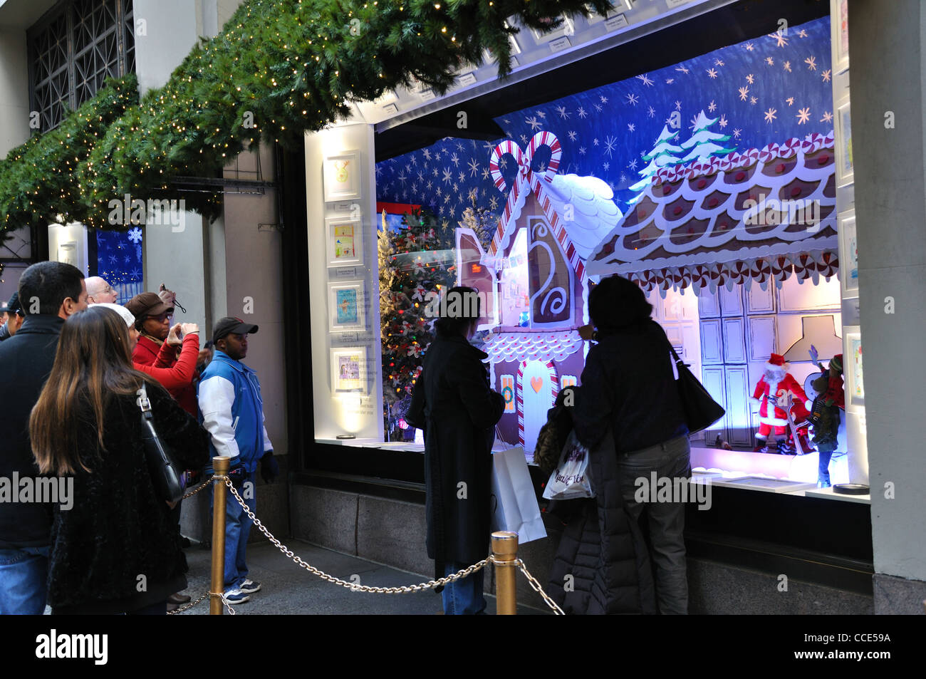 Shop window at Christmas New York, USA Stock Photo - Alamy