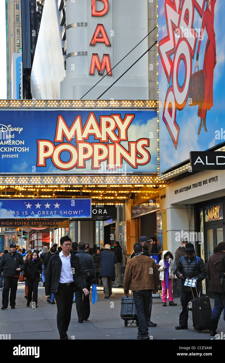 Broadway, Mary Poppins show poster, New York, USA Stock Photo - Alamy