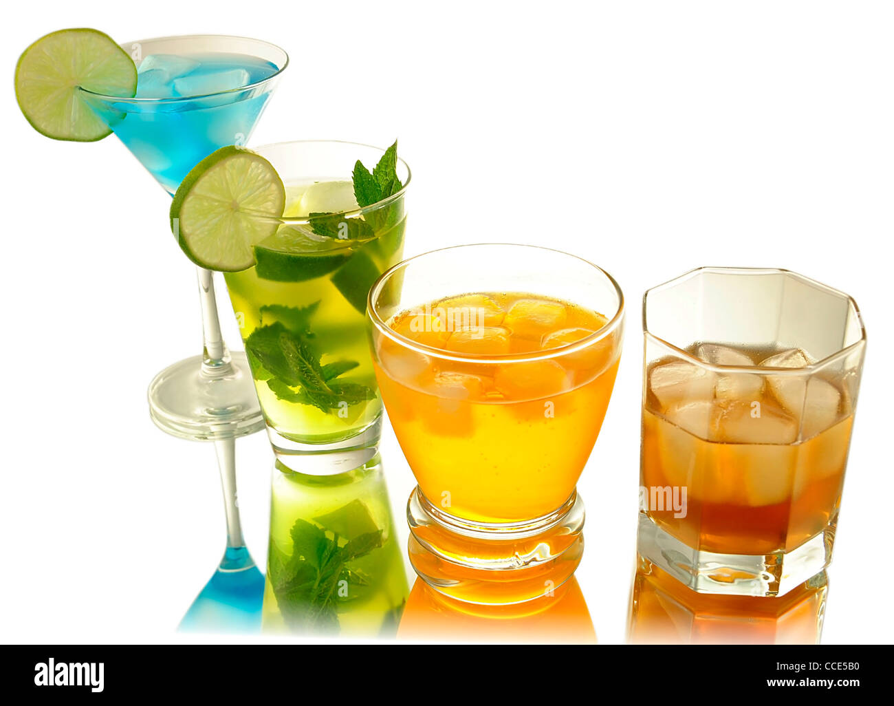 assortment of cold drinks Stock Photo - Alamy