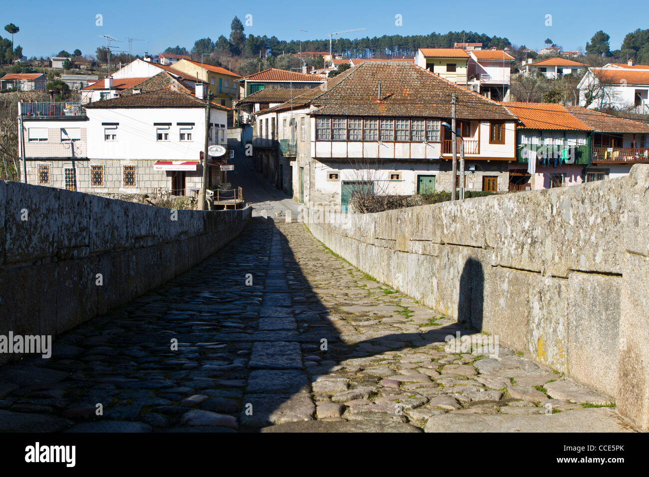 Bridge over Varosa river, Ucanha Portugal Stock Photo - Alamy