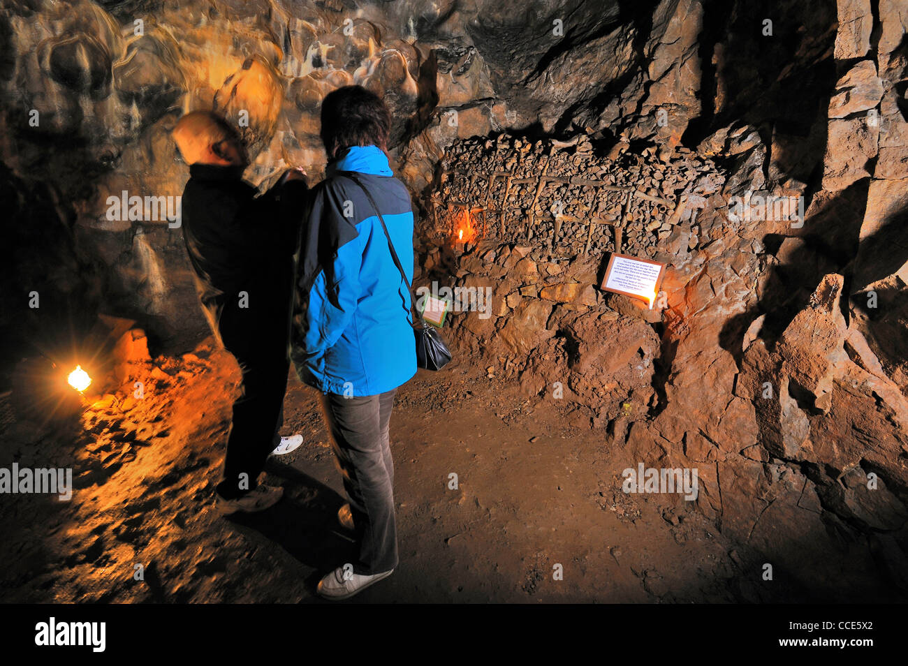 Banwell Bone Cave, scientific site near the village of Banwell, North ...