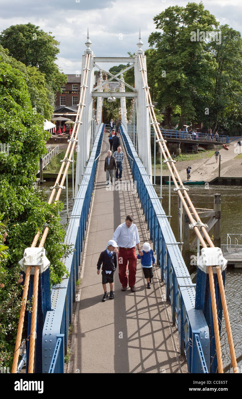 Teddington Lock Bridge, River Thames, London, UK Stock Photo - Alamy