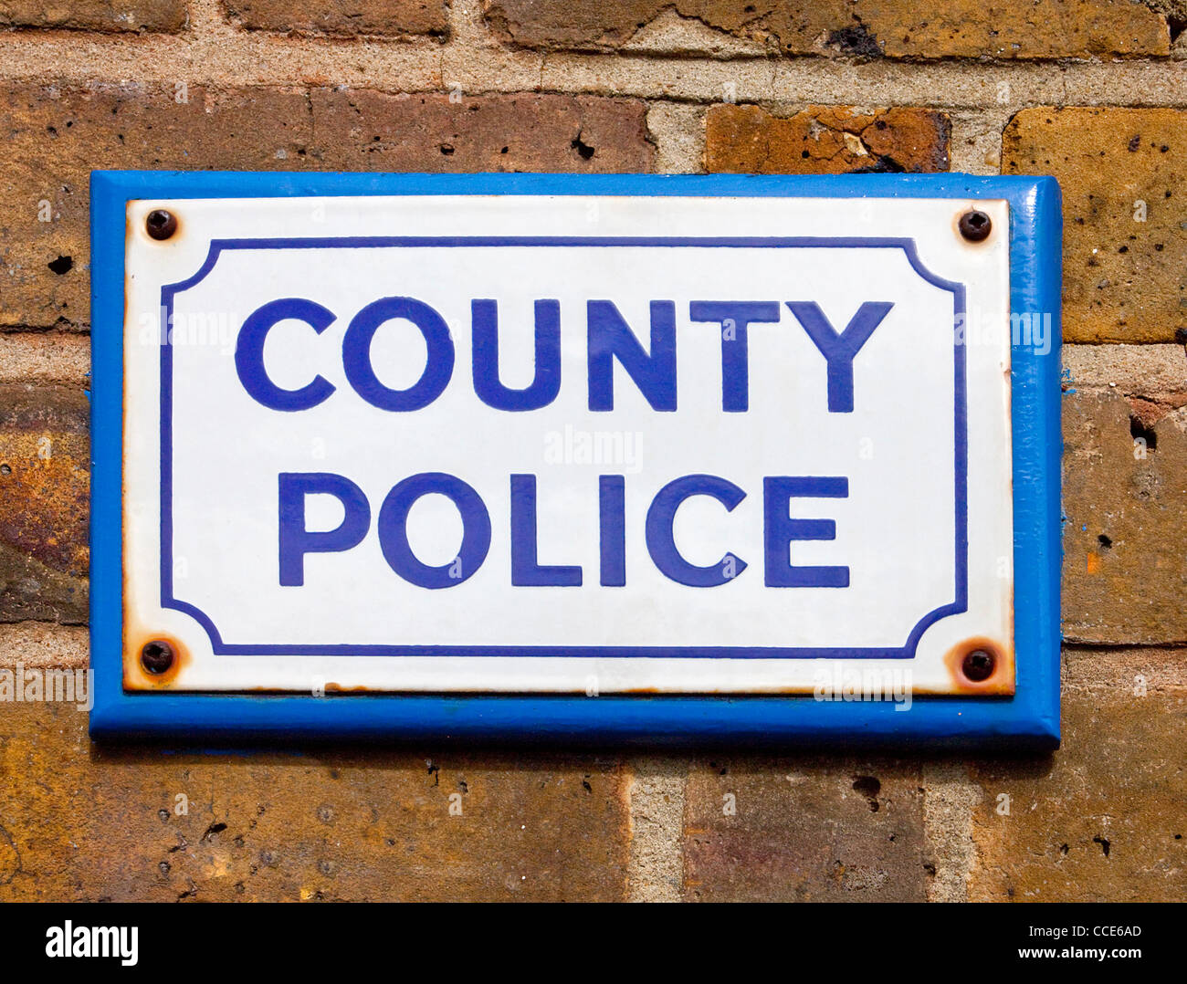 Vintage Police Sign Blue Light County Police Kent Chatham Dockyard ...