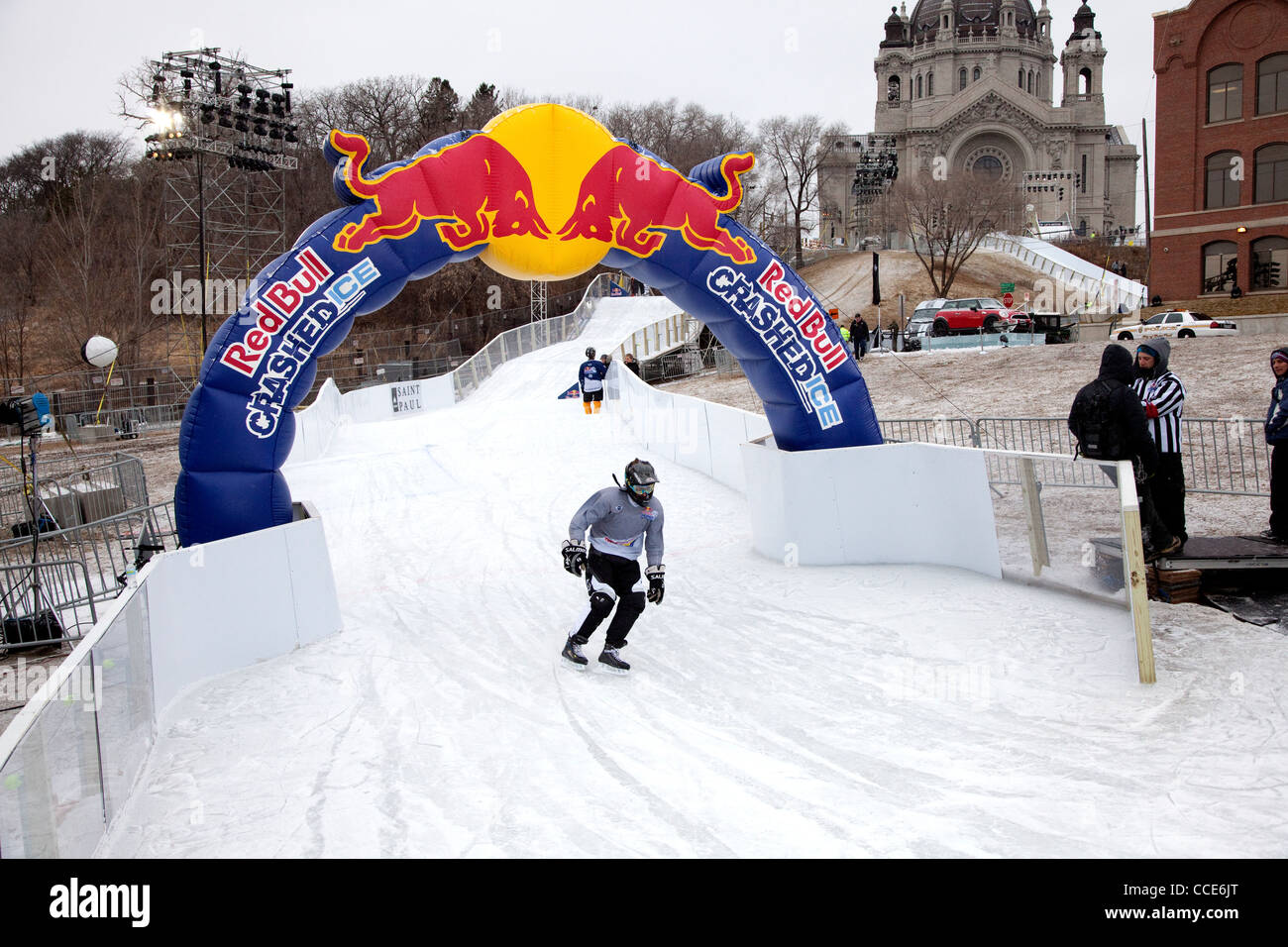 Skater practice run Red Bull Crashed Ice 2012 world championship ...