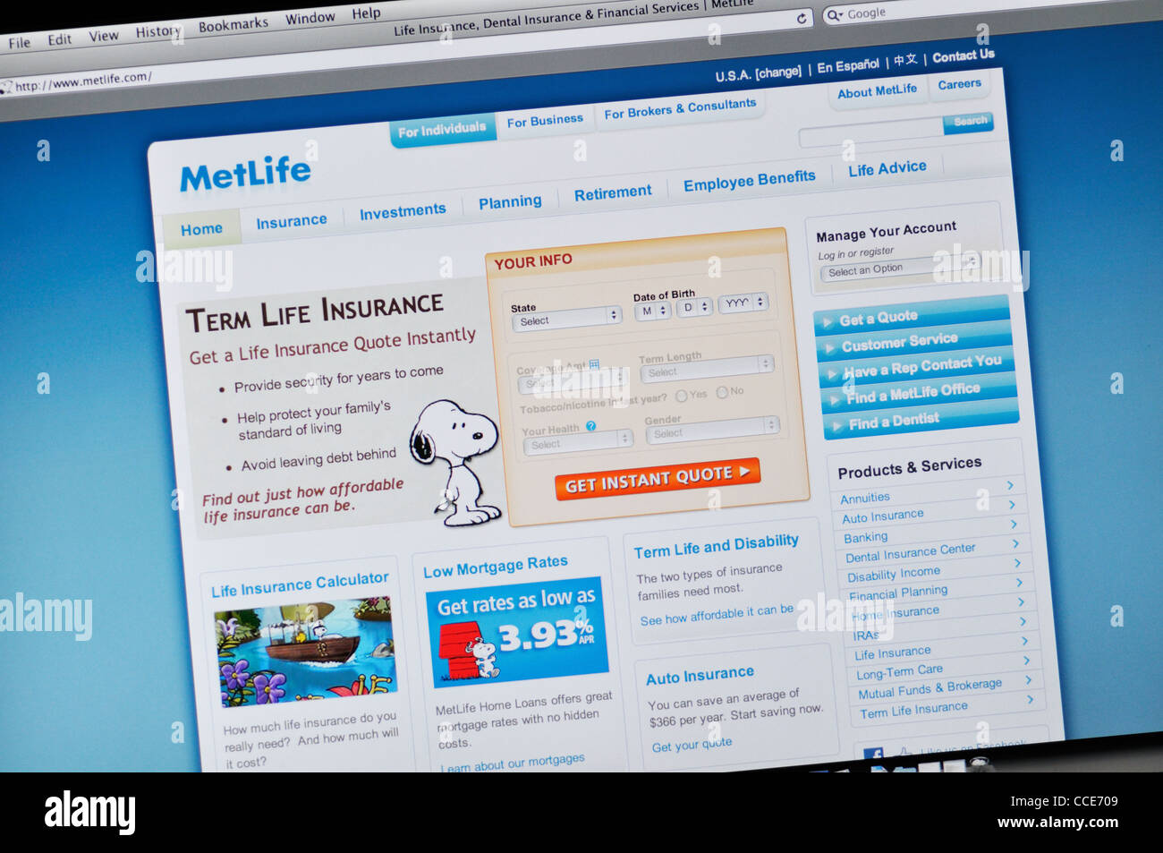 Metlife screen hi-res stock photography and images - Alamy