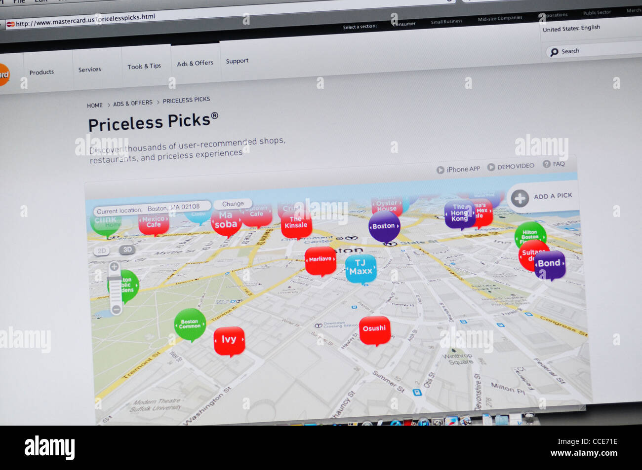 Mastercard.com - credit card website Stock Photo - Alamy