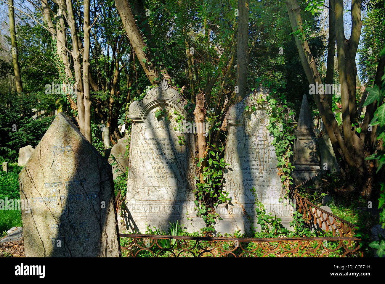 Italy : the Jewish Cemetery of Venice Lido, one of the oldest Jewish ...