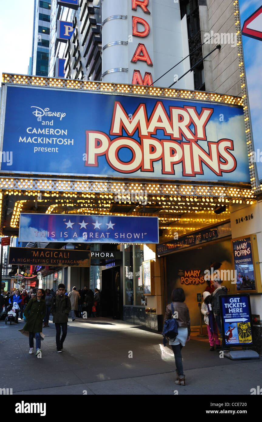 Broadway, Mary Poppins show poster, New York, USA Stock Photo - Alamy