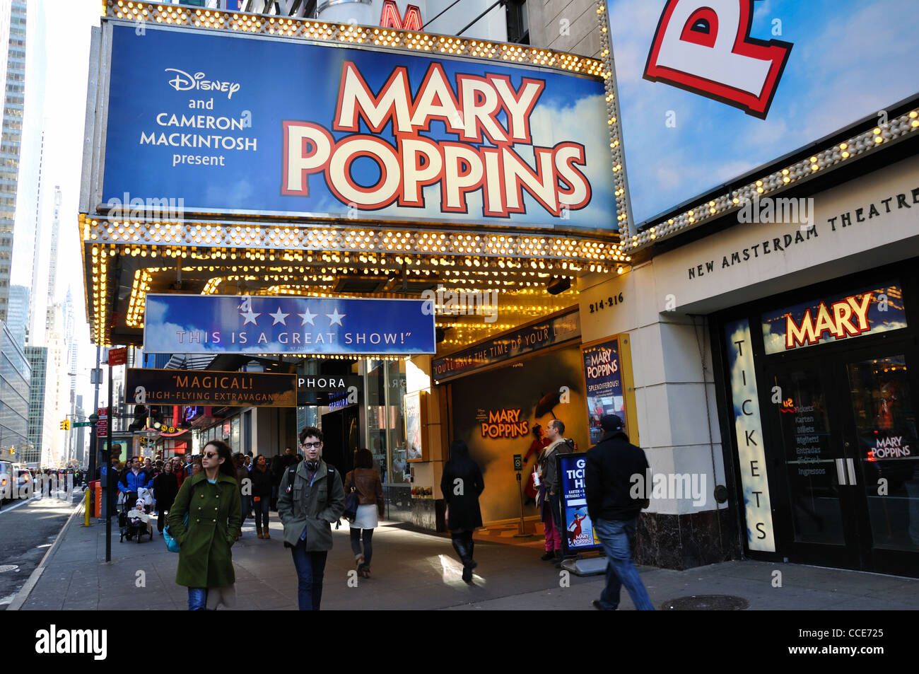 Broadway, Mary Poppins show poster, New York, USA Stock Photo - Alamy
