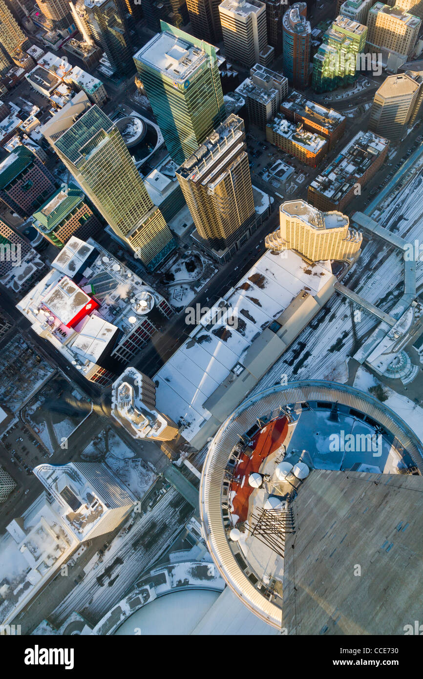 Office towers in downtown Toronto from observation tower Stock Photo ...