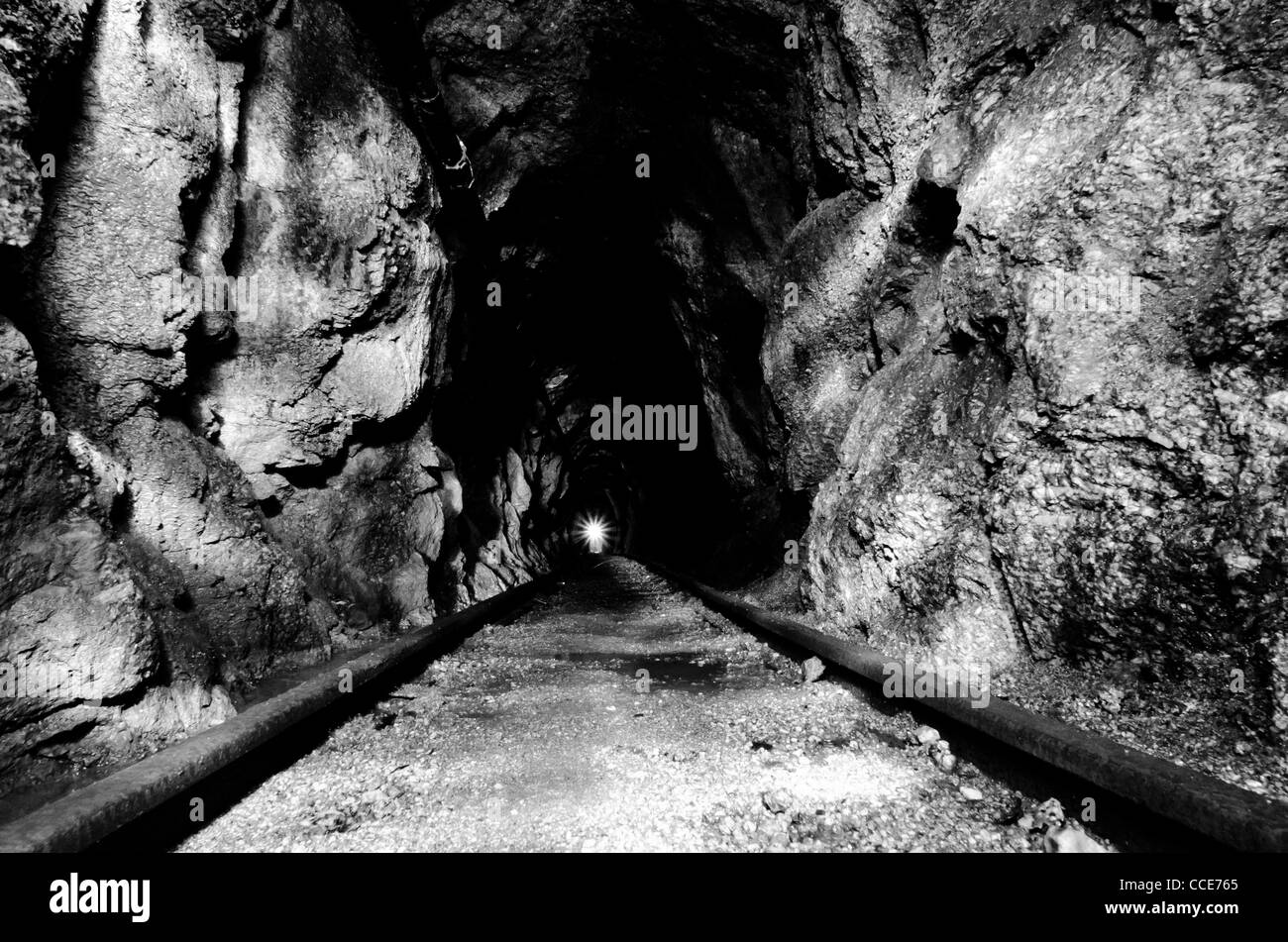 Underground in a mine in Cornwall Stock Photo - Alamy