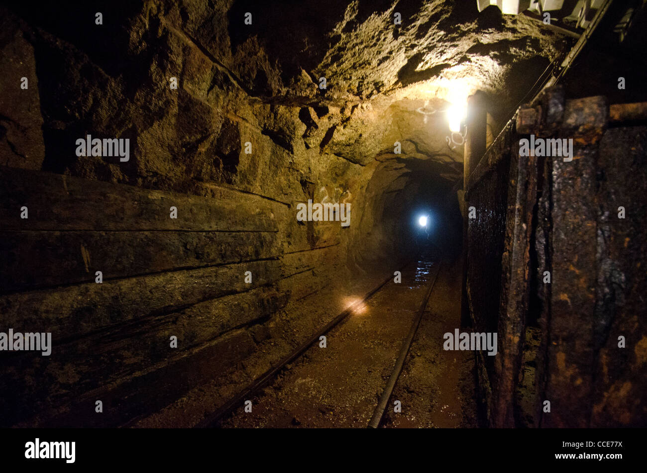 Underground in a mine in Cornwall Stock Photo - Alamy