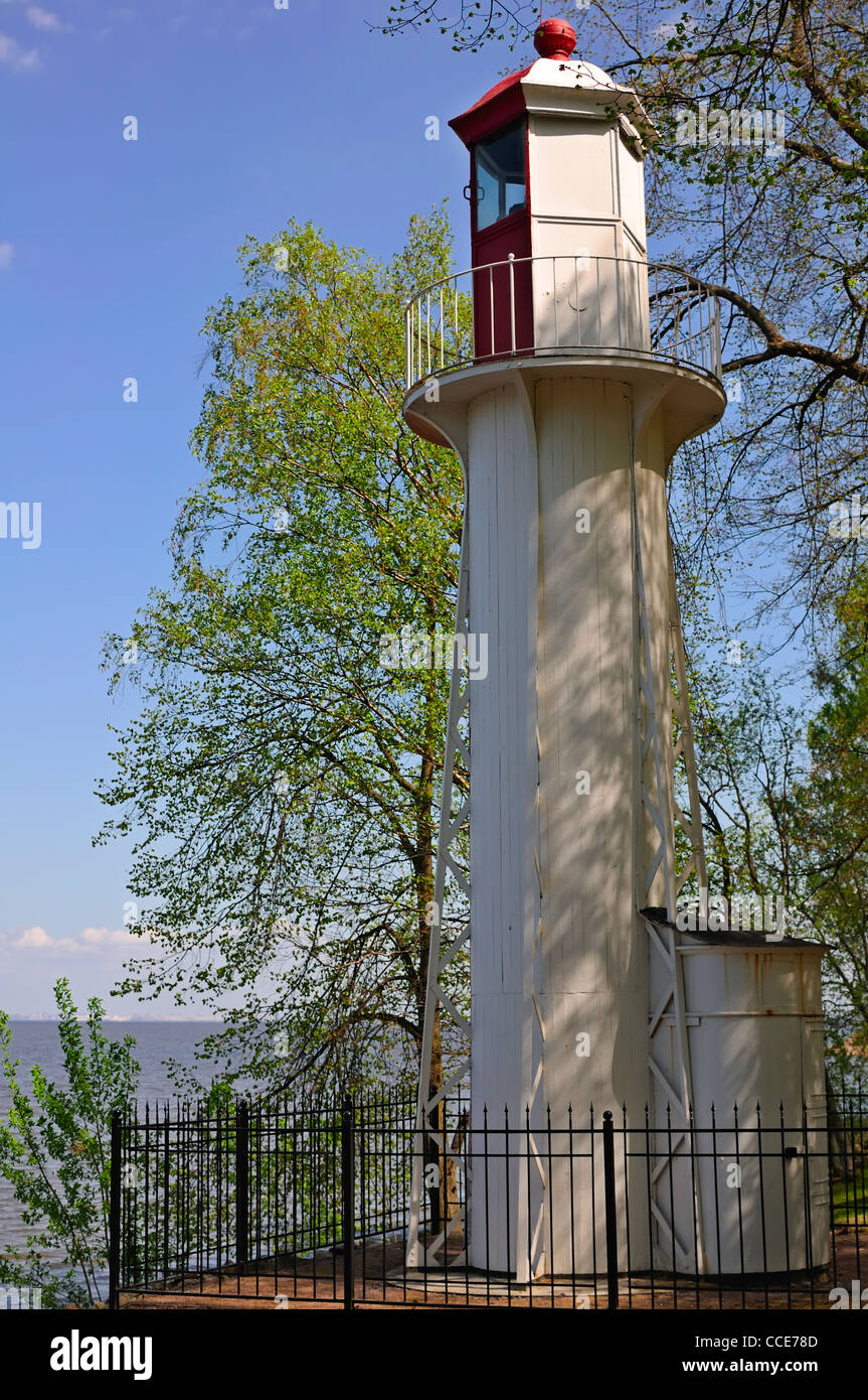 Old wooden lighthouse Stock Photo - Alamy