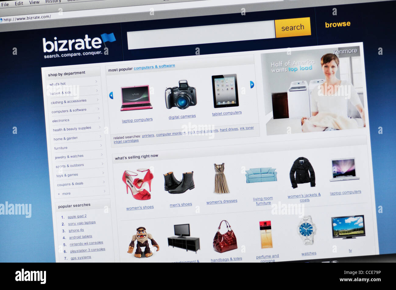 Bizrate.com - comparison shopping website Stock Photo - Alamy