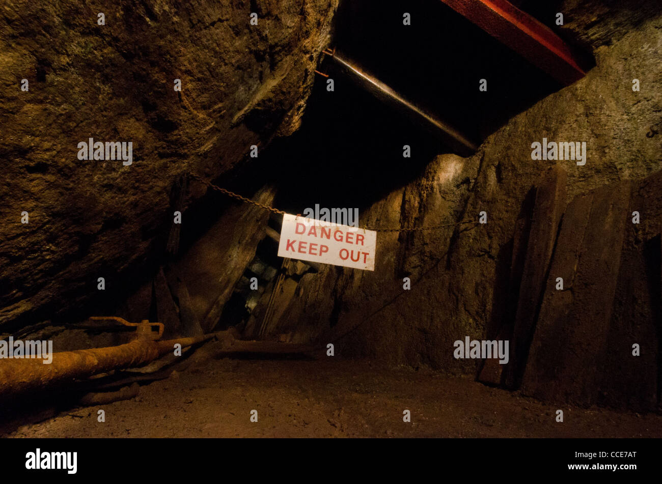 Underground in a mine in Cornwall Stock Photo - Alamy