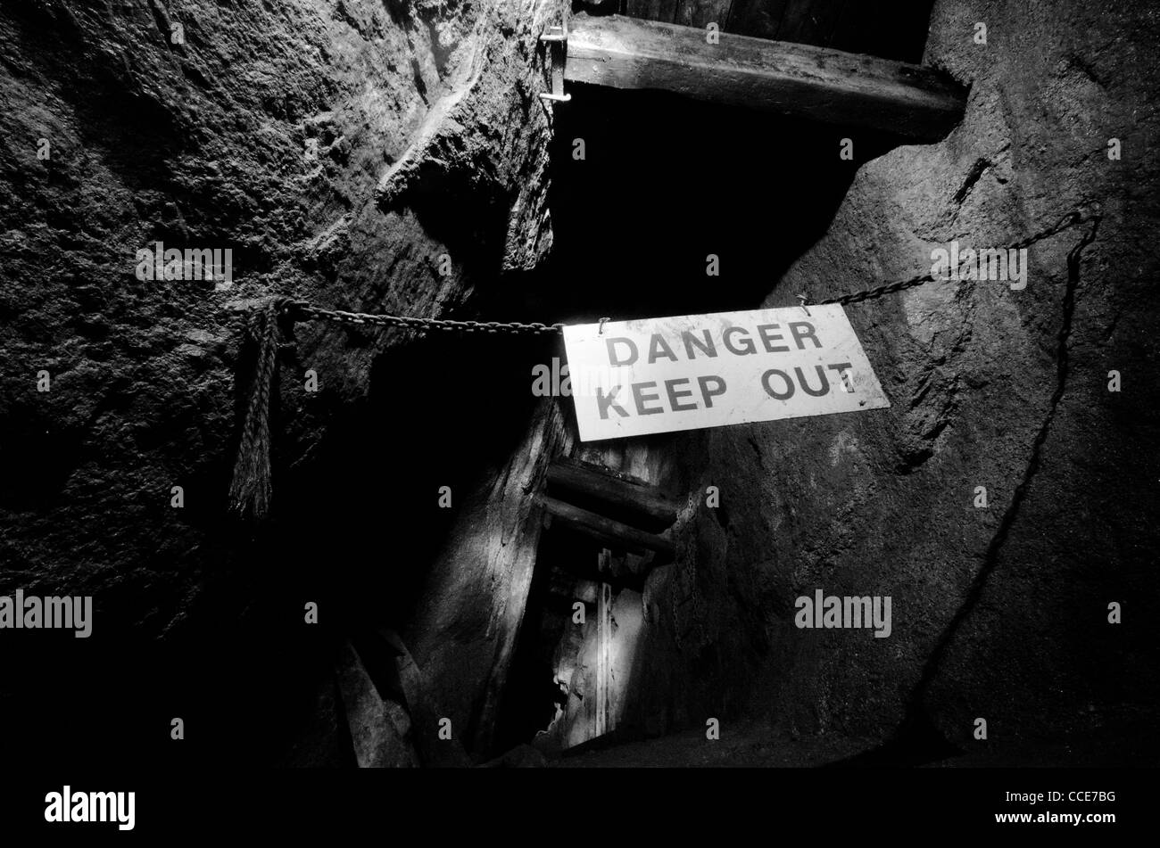Underground in a mine in Cornwall Stock Photo - Alamy