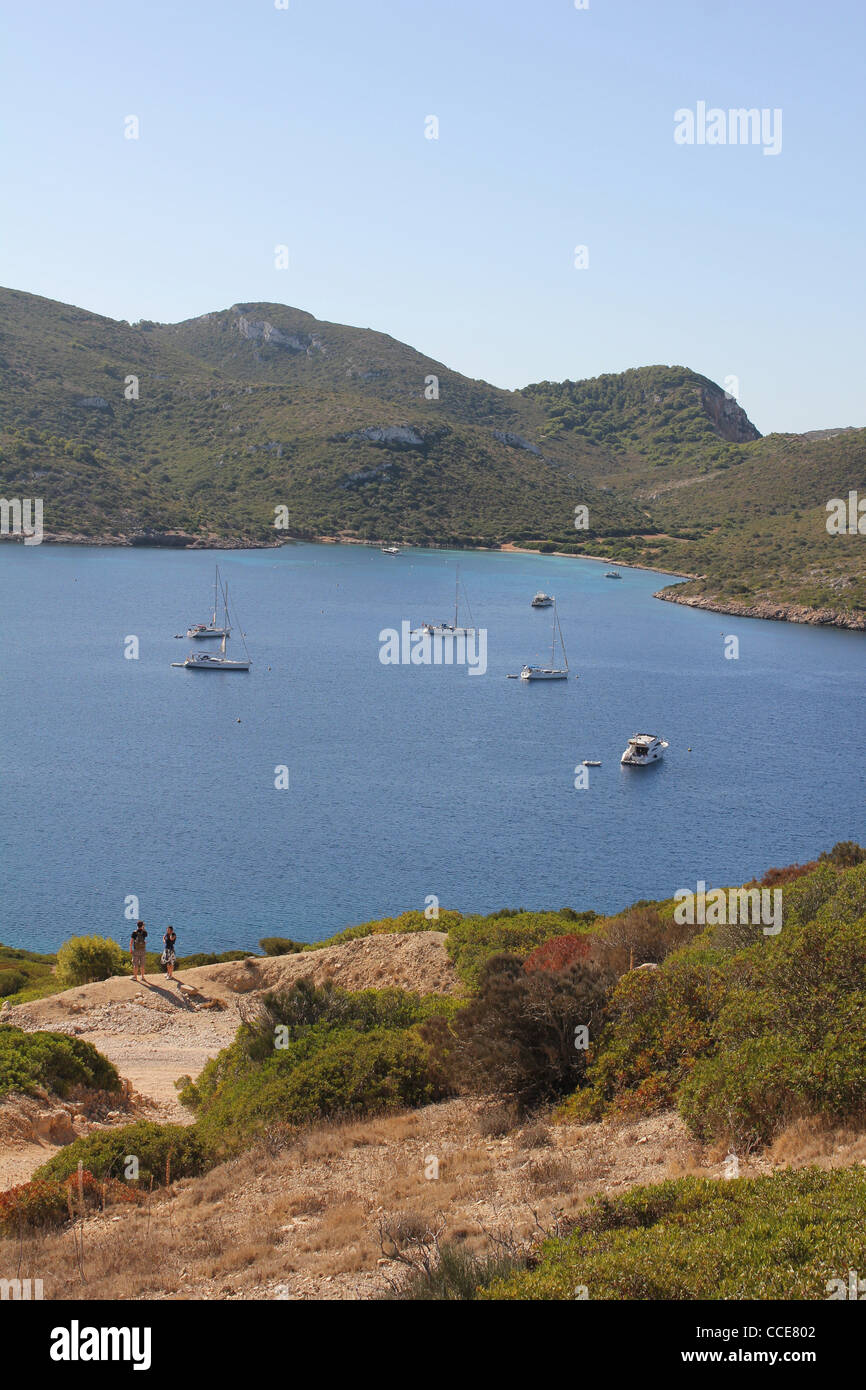 Scene on Cabrera Island, Cabrera Archipelago of islands, a Spanish ...