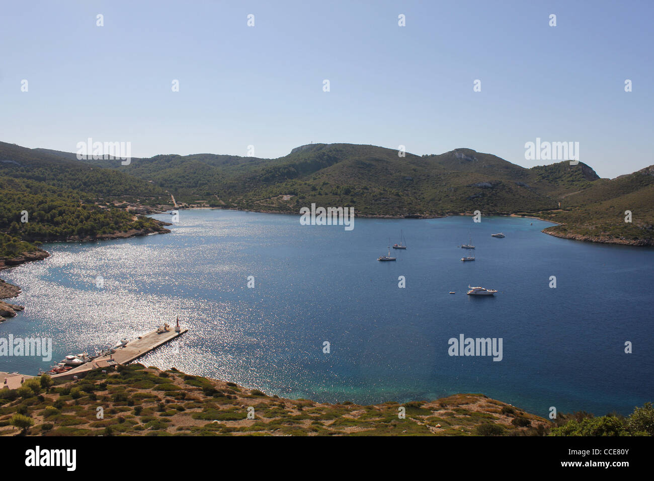 Scene on Cabrera Island, Cabrera Archipelago of islands, a Spanish ...