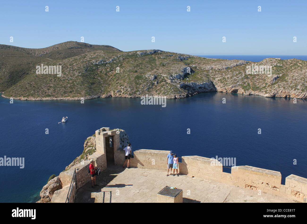 Scene on Cabrera Island, Cabrera Archipelago of islands, a Spanish ...