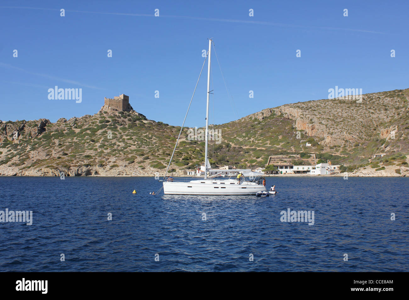 Scene on Cabrera Island, Cabrera Archipelago of islands, a Spanish ...