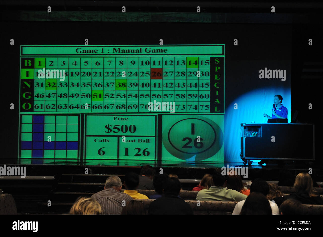 Cruise ship bingo game Stock Photo - Alamy