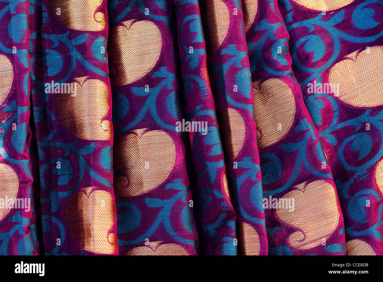 Traditional Indian Silk Sari pattern Stock Photo - Alamy