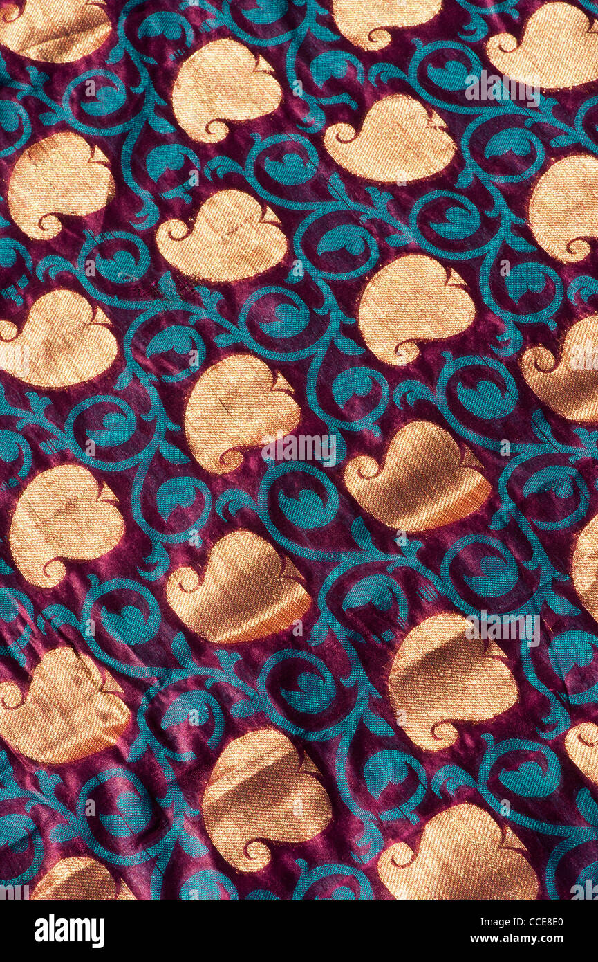 Traditional Indian Silk Sari pattern Stock Photo - Alamy
